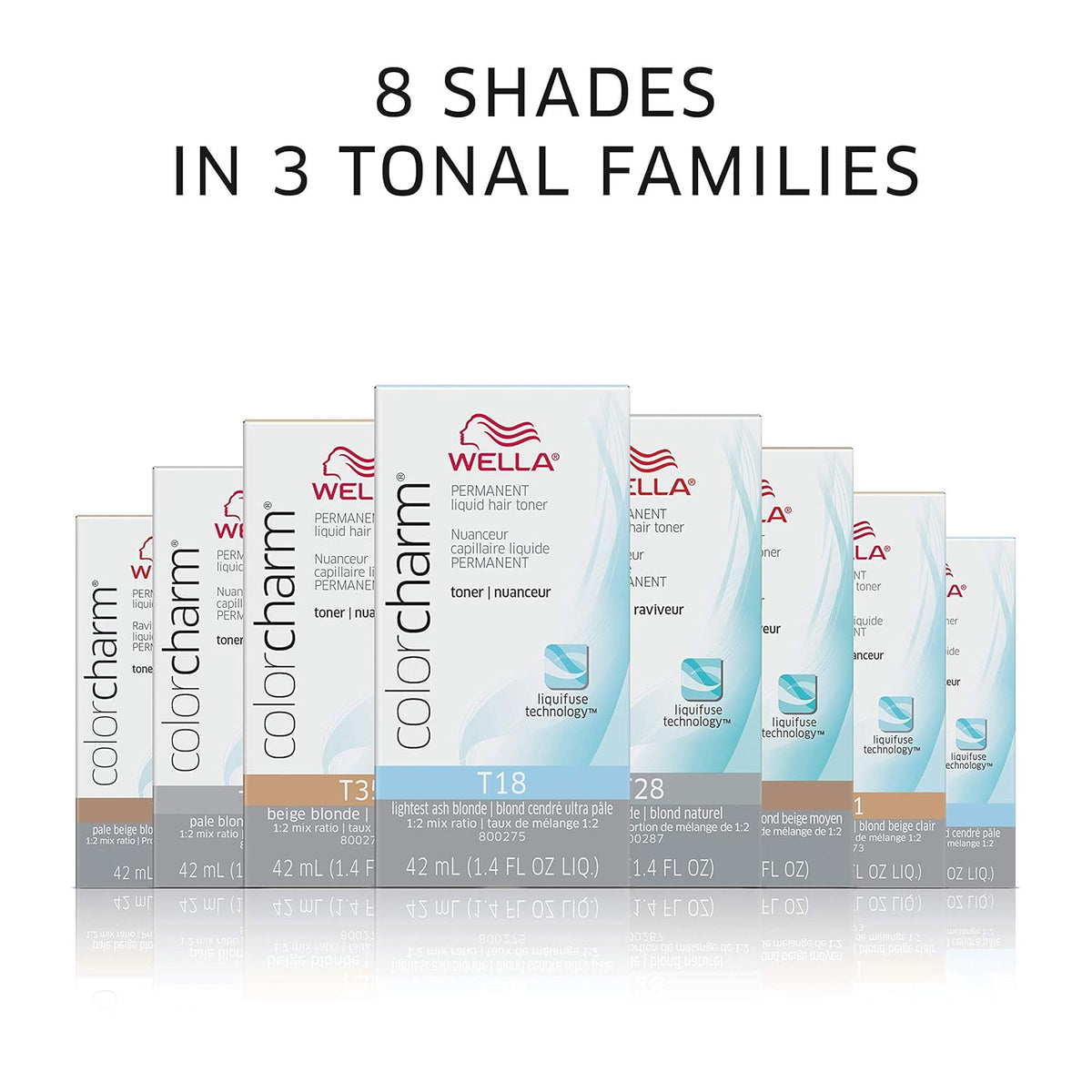 TONER T28 NATURAL BLONDE WELLA Color Charm Permanent Liquid Hair Color ...