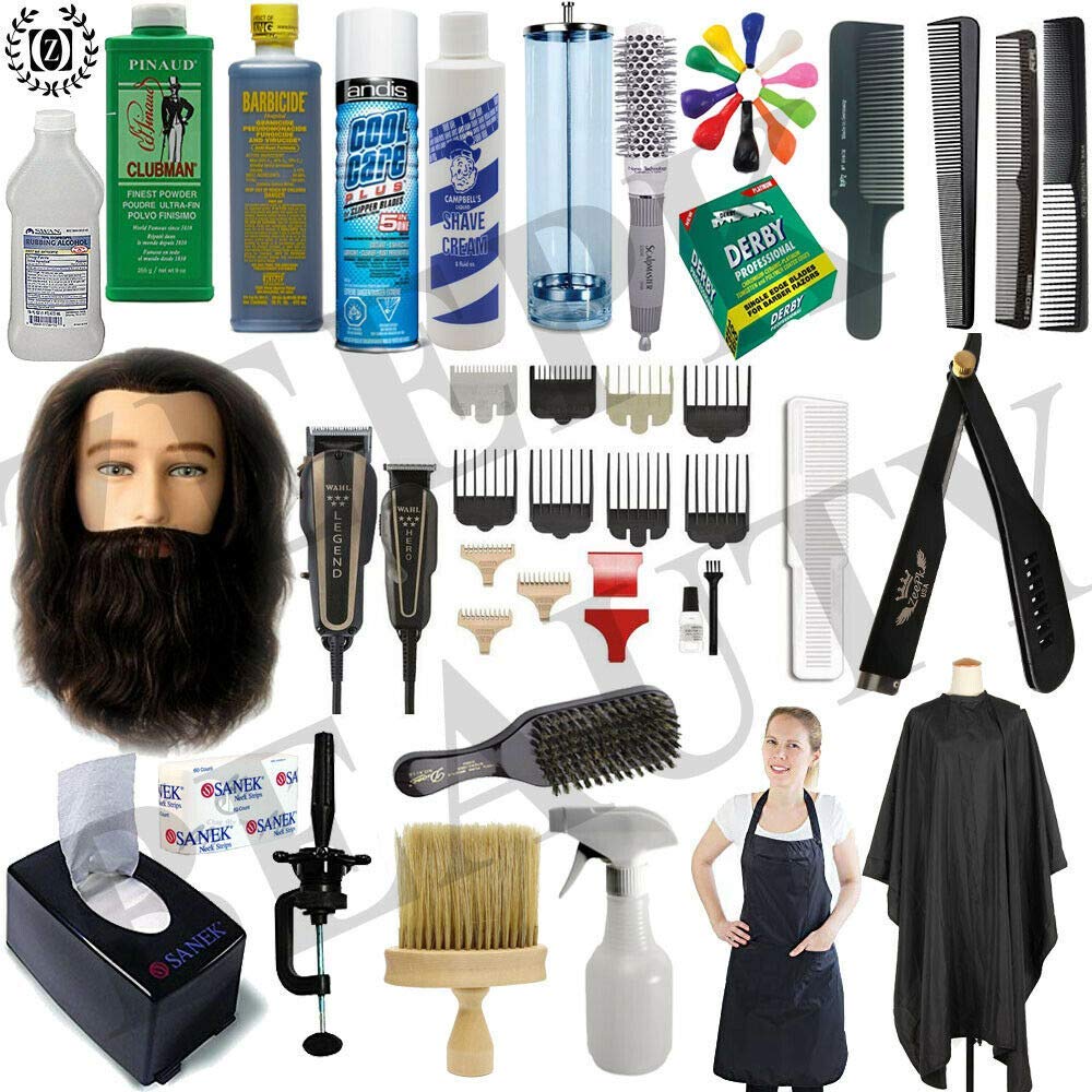 Barber School Kit State Board Approved Beauty School Manikin Head With ...