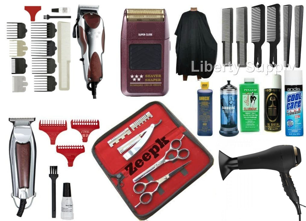 Barber Starter Kit Beauty School Kit All In One Wahl Clippers Trimmers ...